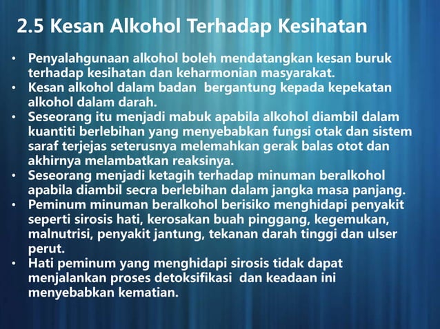 2 : Alkohol Dan Kesannya Kepada Kesihatan | PPTX
