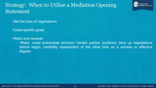 Conducting the Mediation | PPT