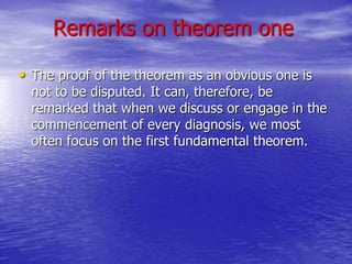 Three Fundamental Theorems in Medicine | PPT