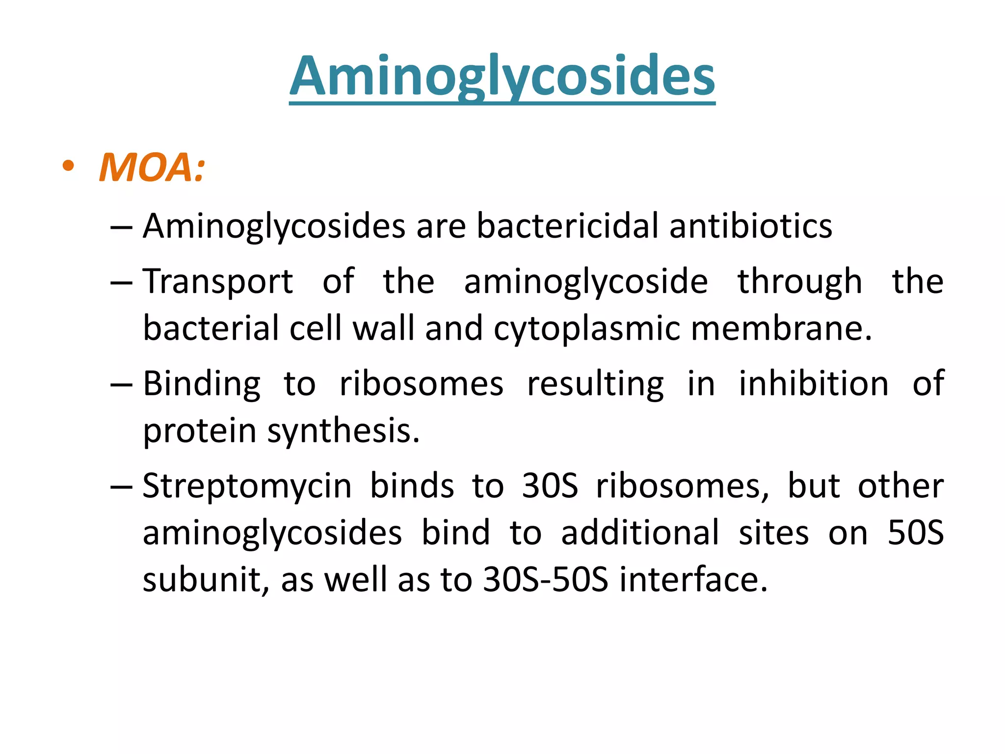 Introduction to aminoglycosides and broad spectrum antibiotics | PPTX