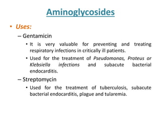 Introduction to aminoglycosides and broad spectrum antibiotics | PPTX