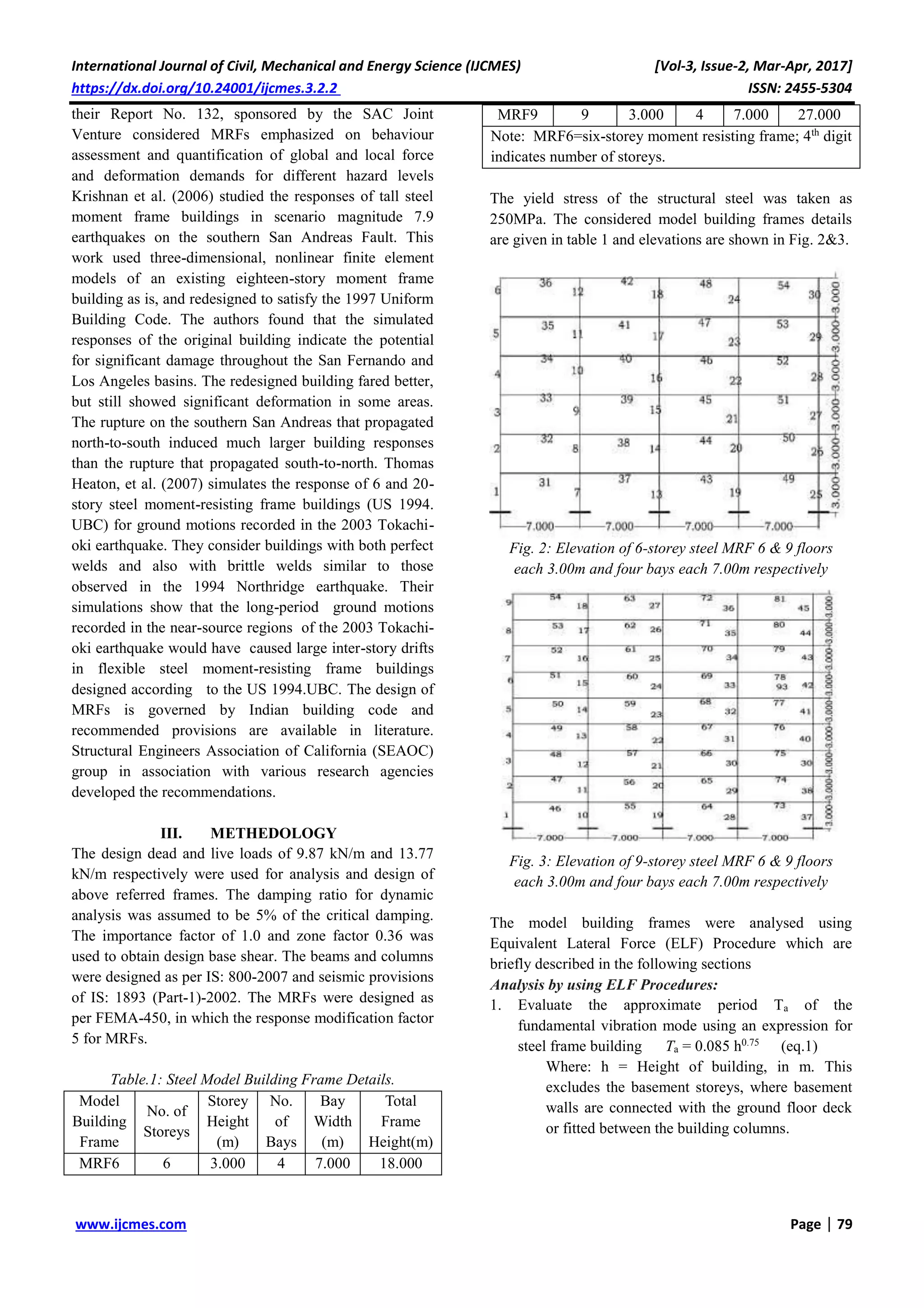 Analysis and Optimum Design for Steel Moment Resisting Frames to ...
