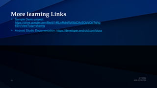 Android Studio Basics | PPTX