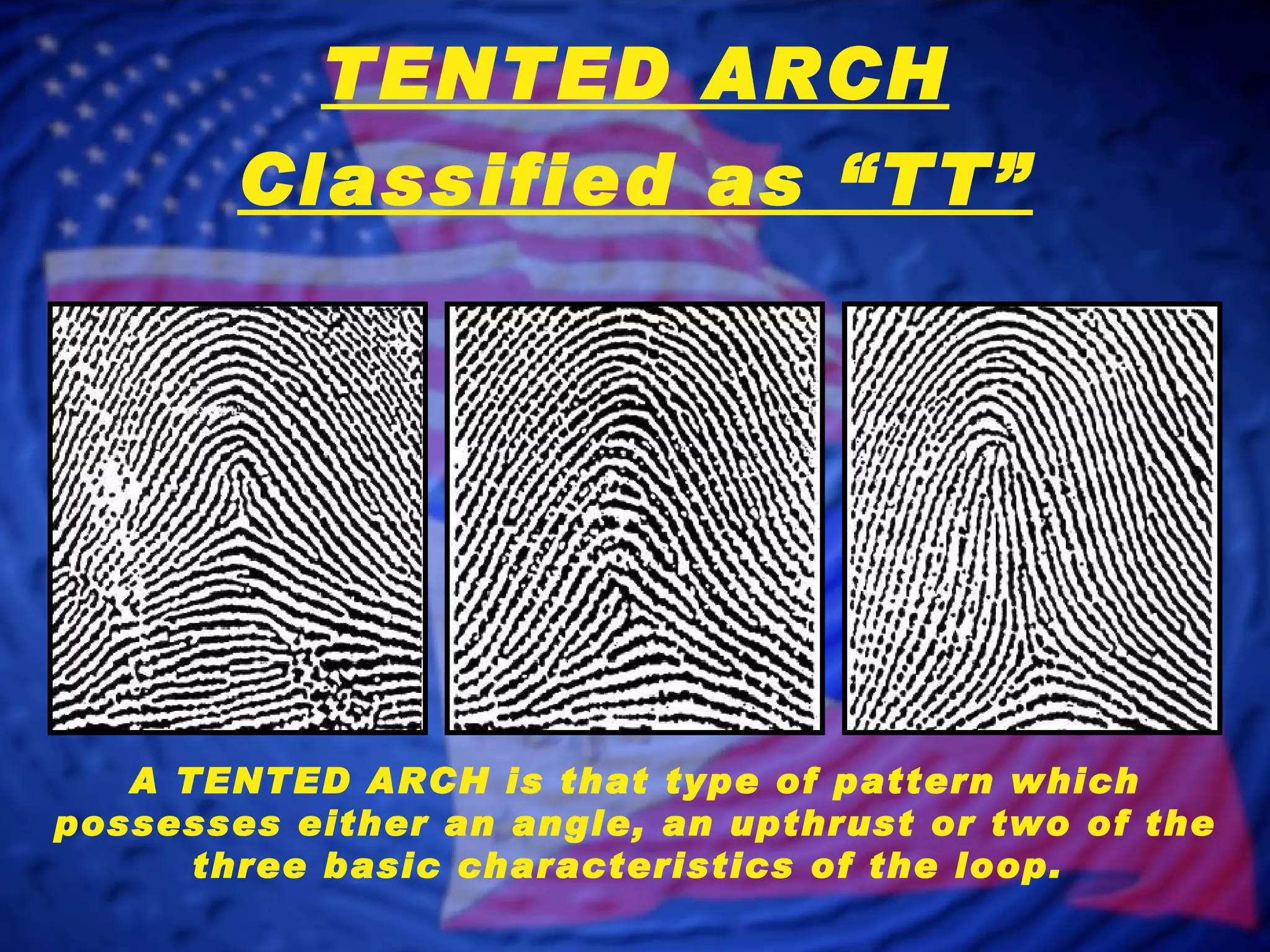 Fingerprint Classification - Arch Patterns | PPT