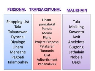 Ang sining ng pagsulat | PPTX
