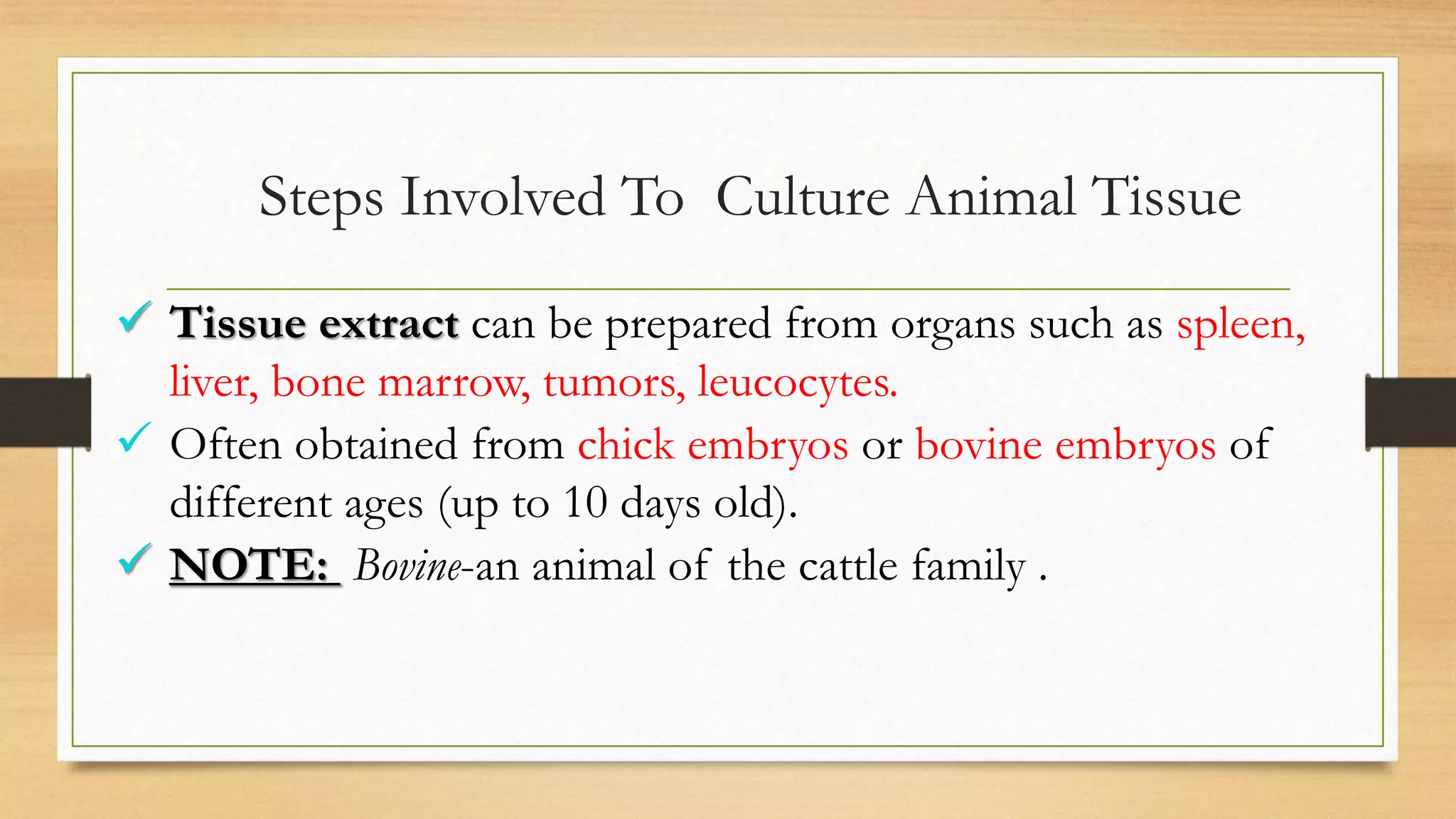 Animal tissue culture-BIOTECH -Copperbelt University,kitwe-Zambia | PPTX
