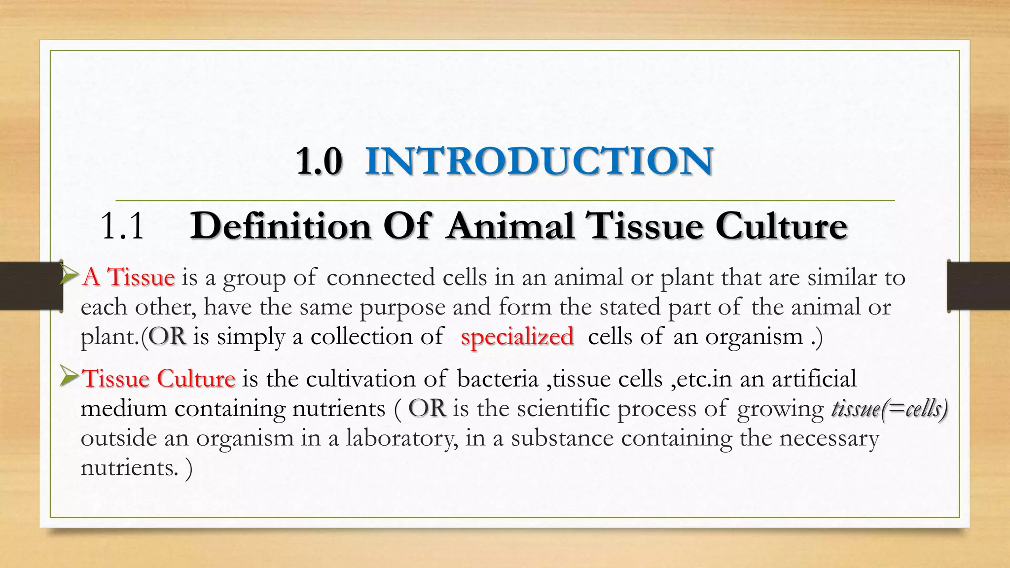 Animal tissue culture-BIOTECH -Copperbelt University,kitwe-Zambia | PPTX