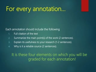 2 Annotated bibliography bb 2 | PPT