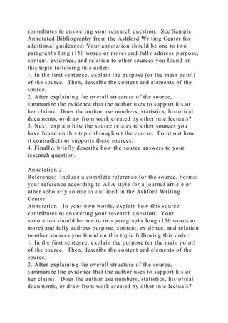 2ANNOTATED BIBLIOGRAPHYTitle of the Paper in Full.docx