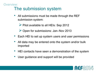 An overview of the REF | PPTX