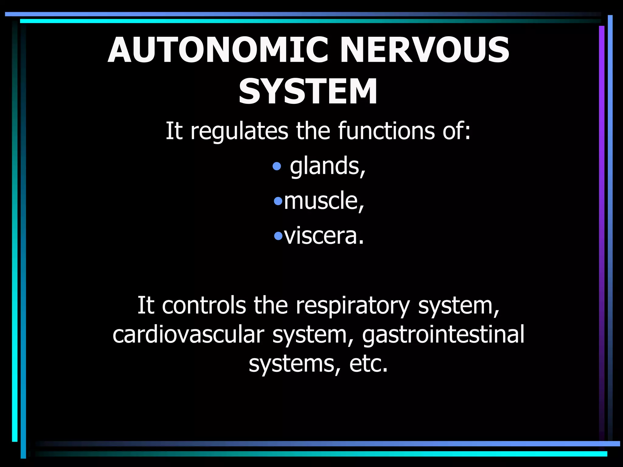 Autonomic Nervous System Pharmacology | PPT
