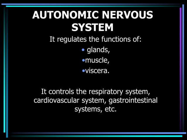 Autonomic Nervous System Pharmacology | PPT
