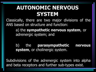 Autonomic Nervous System Pharmacology | PPT