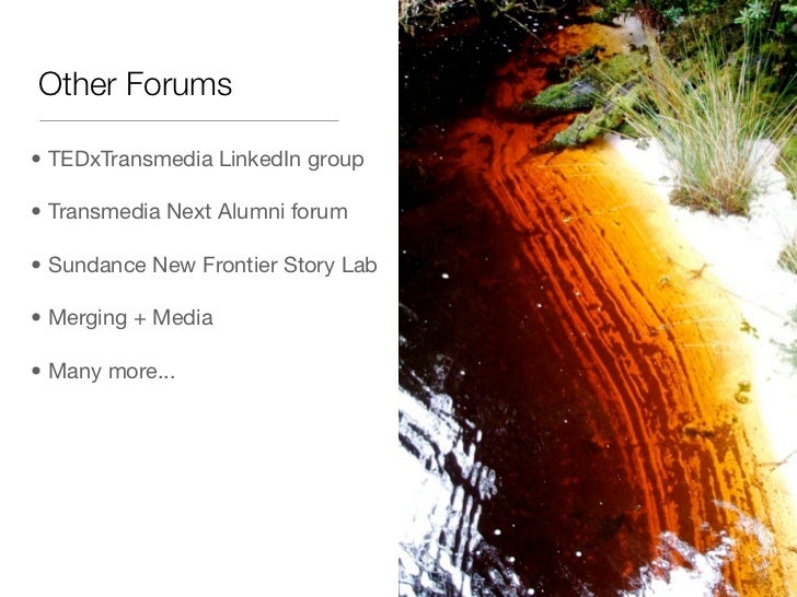 Outstanding Transmedia Projects