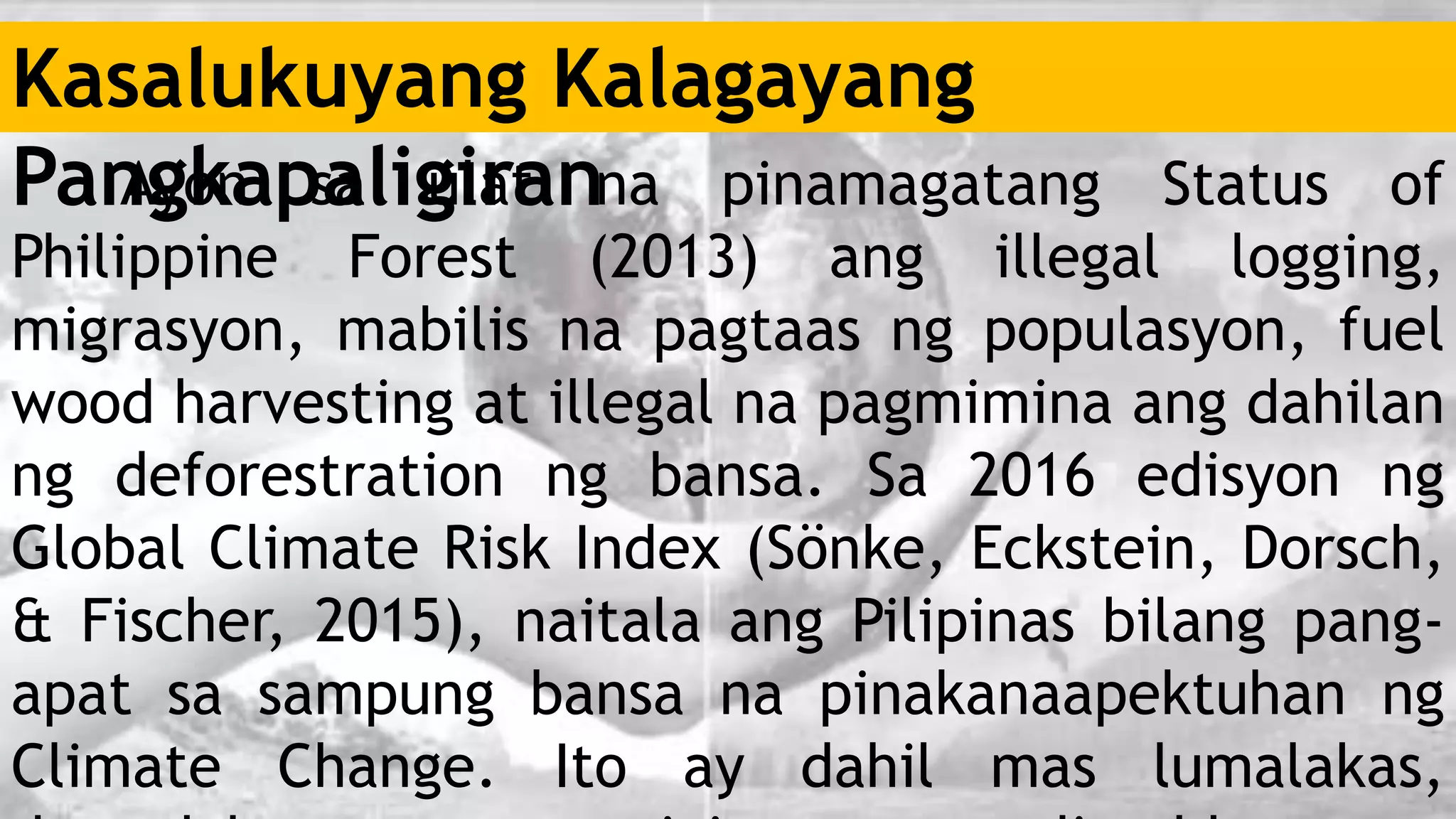 Kasalukuyang Kalagayan ng Pangkapaligiran | PPTX