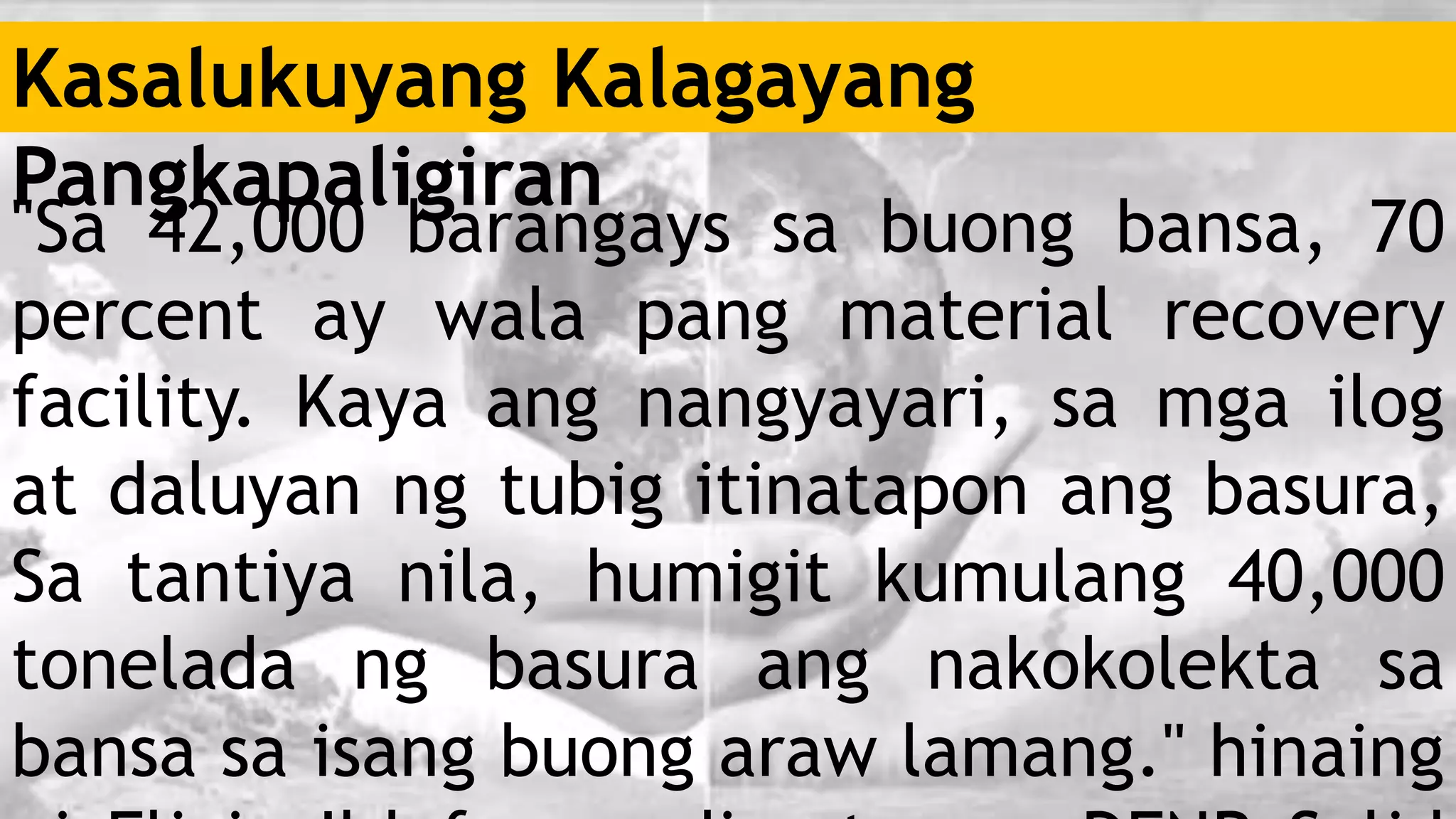Kasalukuyang Kalagayan ng Pangkapaligiran | PPTX