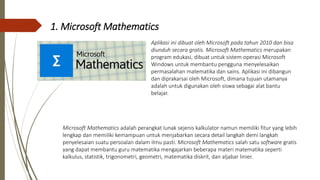 2) APLIKASI-APLIKASI ATAU SOFTWARE-SOFTWARE PEMBELAJARAN MATEMATIKA.pptx