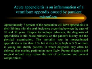 2 Appendicitis . Inflammation of appendix | PPT