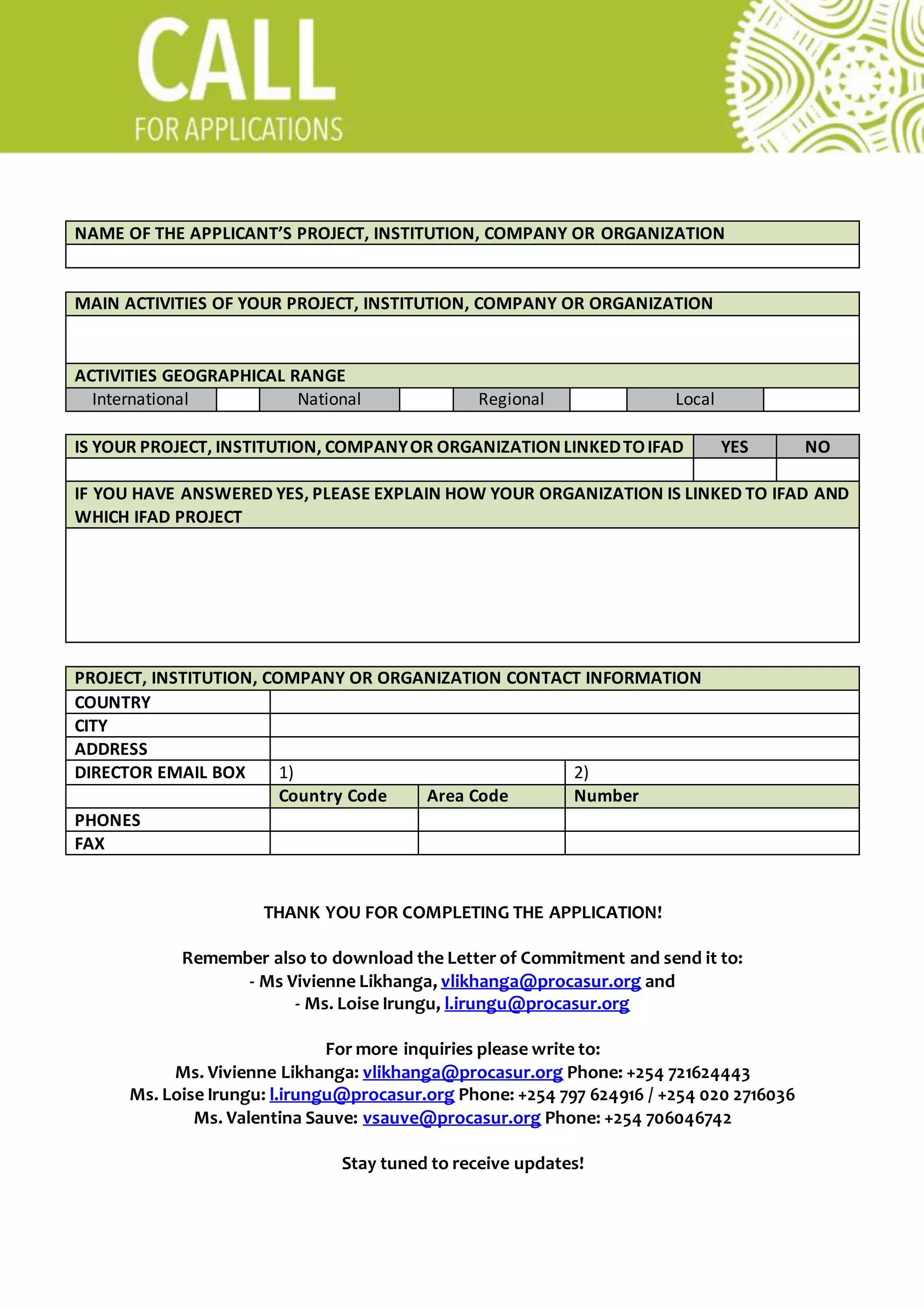2 application form lr farmers organizations in esa 2017 | PDF