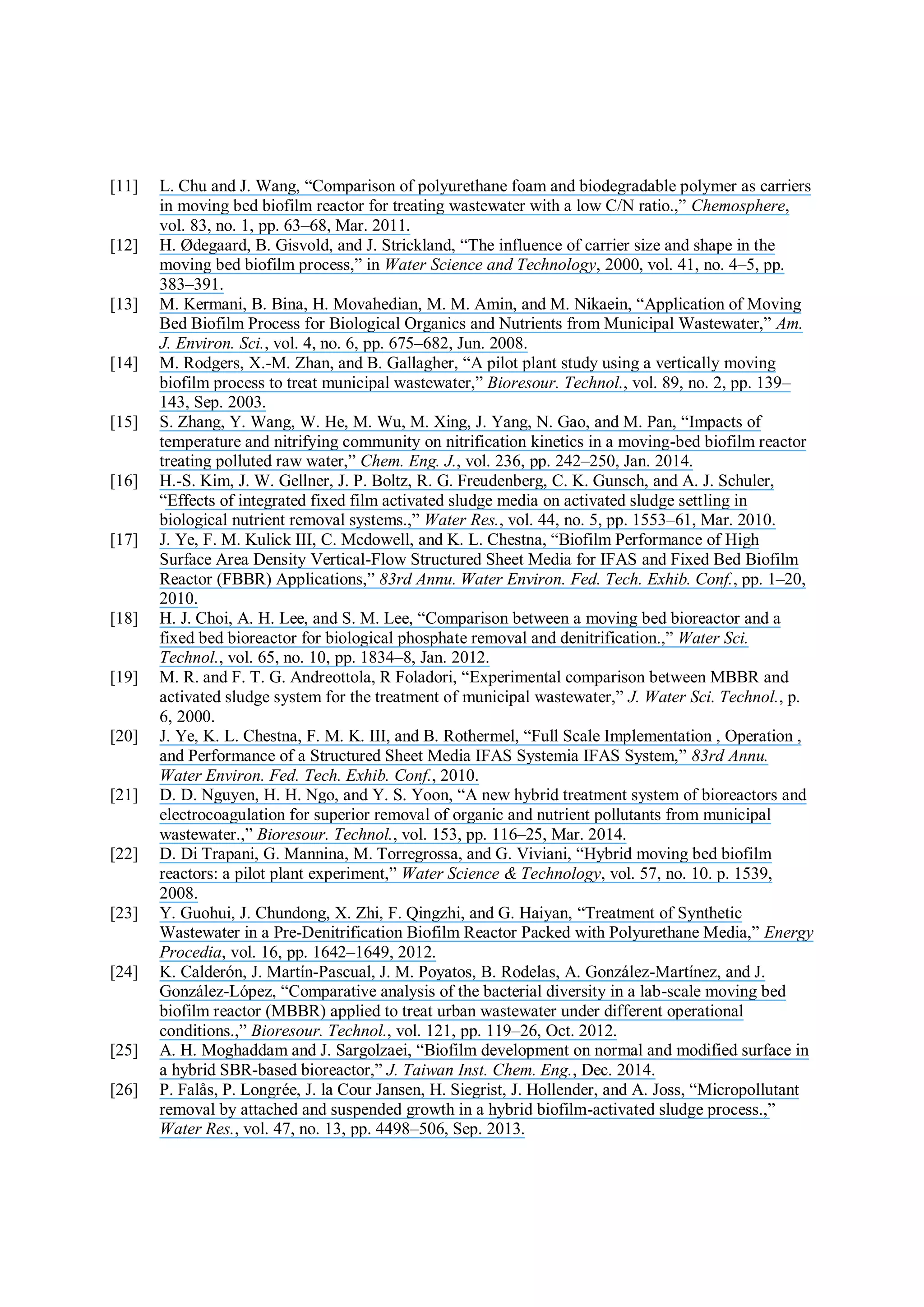 2 application of moving bed biofilm reactor (mbbr) and integrated fixed ...