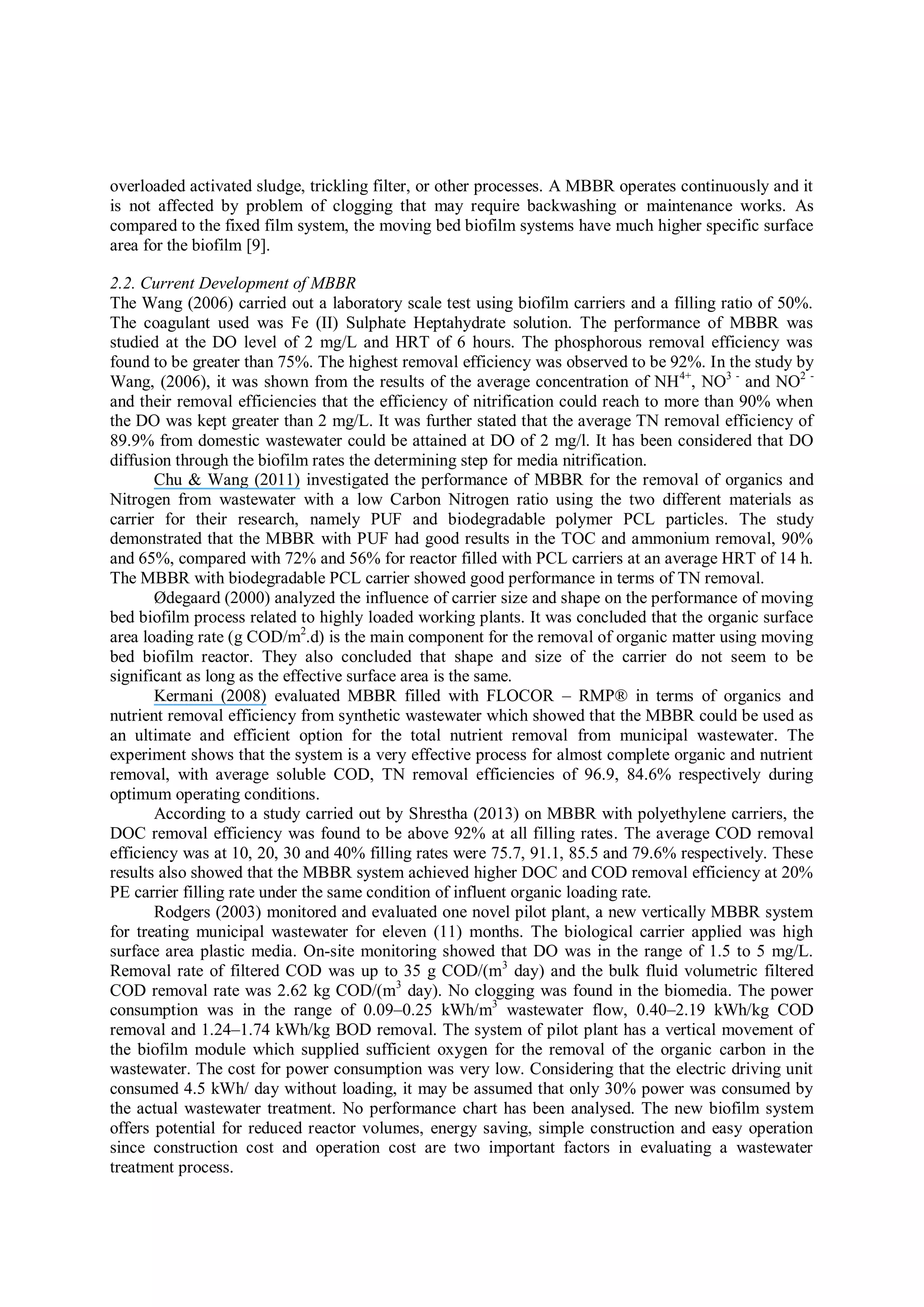 2 application of moving bed biofilm reactor (mbbr) and integrated fixed ...