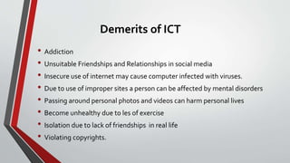 Applications of ICT | PPTX