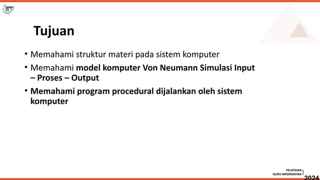 model komputer Von Neumann Simulasi Input – Proses – Output | PPTX