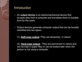 Presentation on output device | PPT
