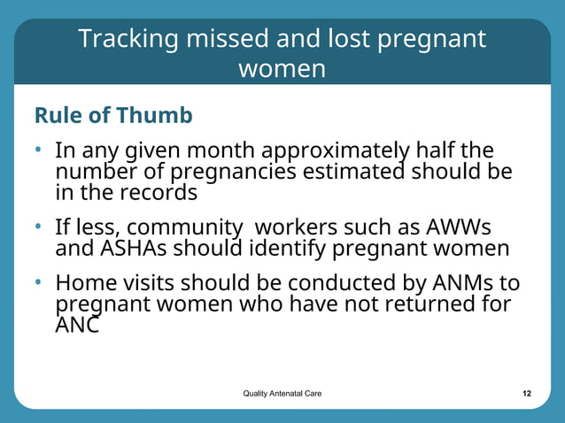 2a_Quality-Antenatal-Care for pregnant mothers.ppt
