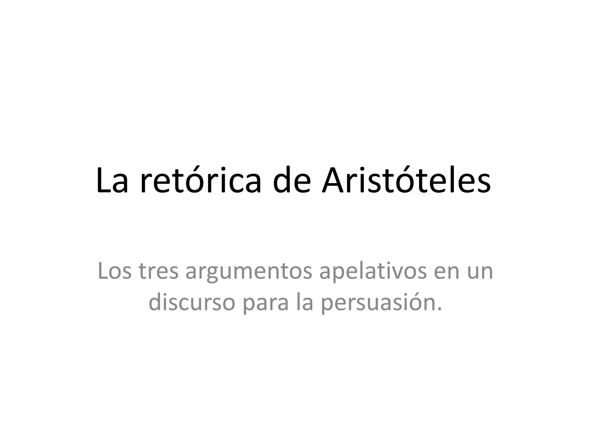 (2) aristoteles la retorica | PPTX