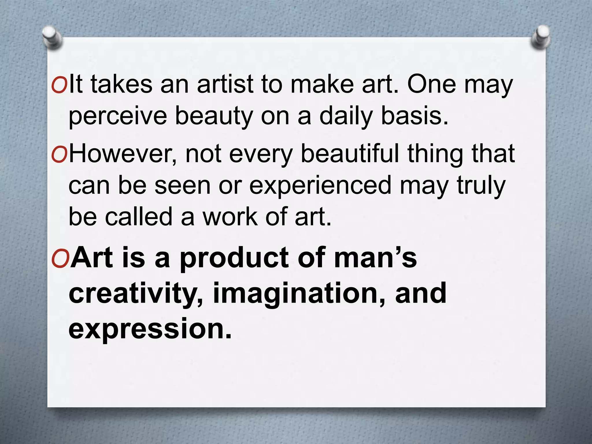 Art Appreciation: Creativity, Imagination, and Expression | PPTX