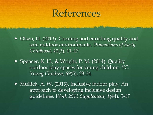 Early Childhood Indoor & Outdoor Play | PPTX