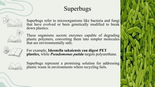 BIODEGRADABLE OF PLASTIC AND SUPER BUG | PPT