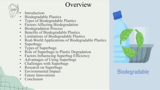 BIODEGRADABLE OF PLASTIC AND SUPER BUG | PDF