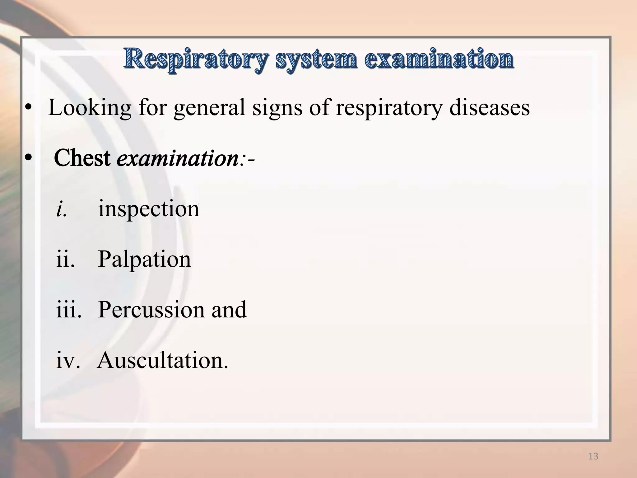 Assessment of patient with respiratory disorder | PPTX