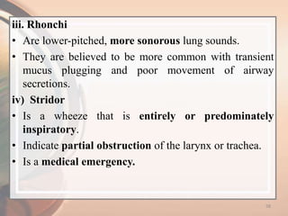 Assessment of patient with respiratory disorder | PPTX