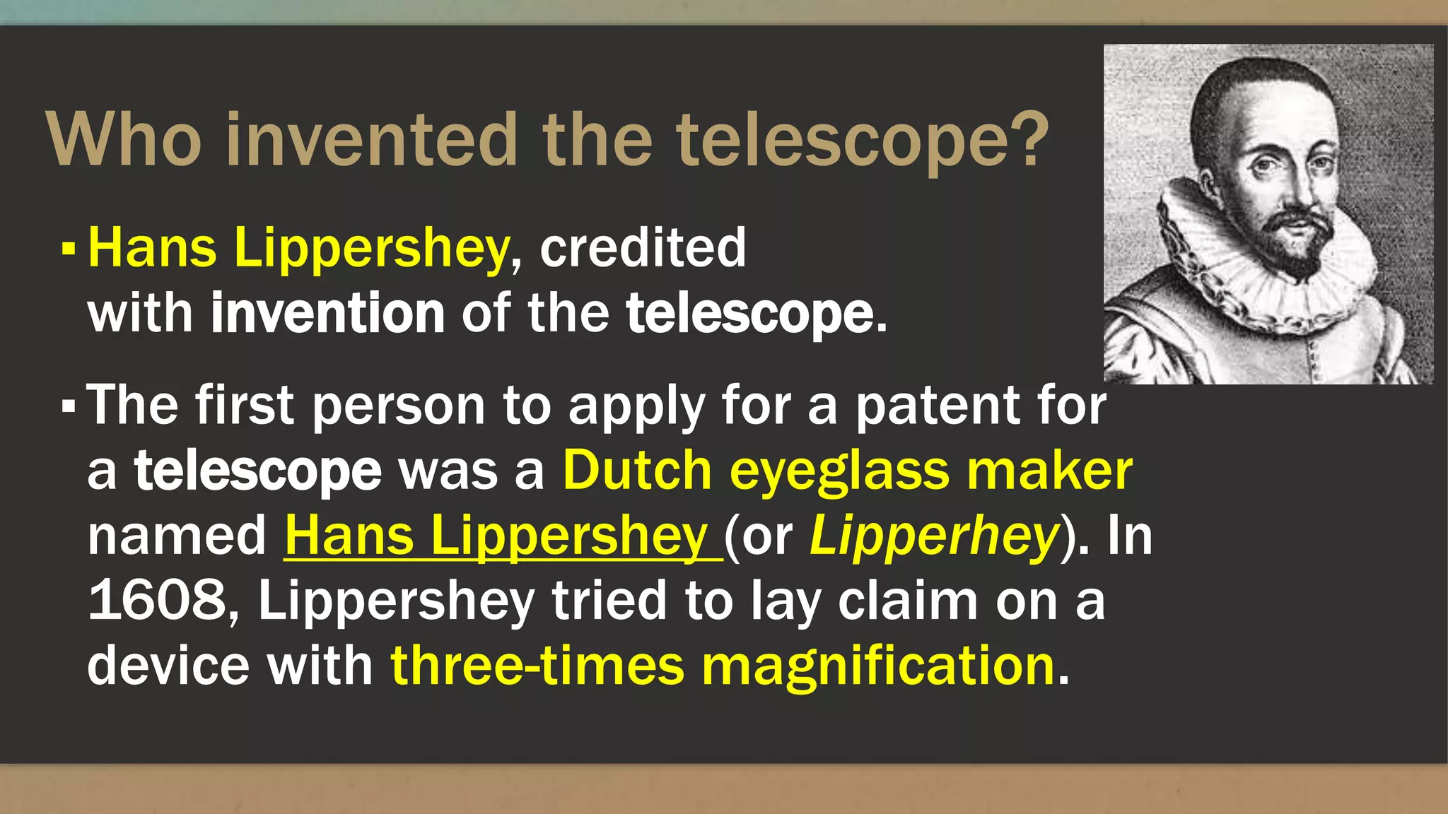 Astronomy and the invention of Telescope | PPTX