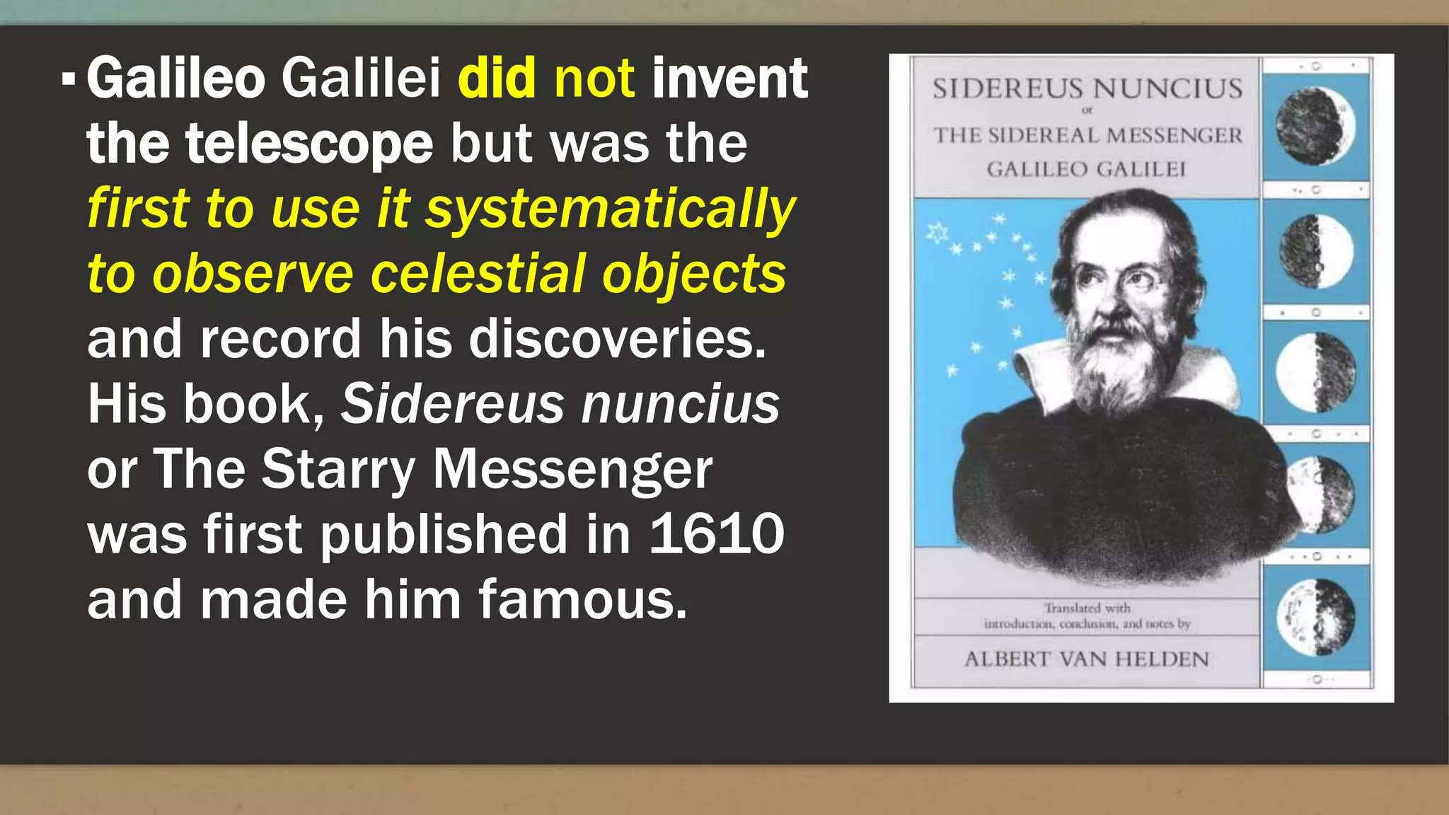 Astronomy and the invention of Telescope | PPTX