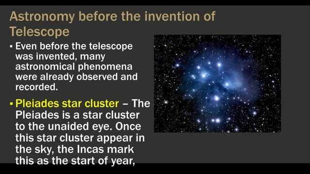 Astronomy and the invention of Telescope | PPTX