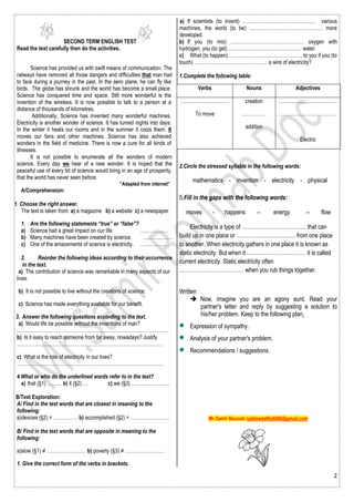 Discoveries and innovations Words stress & If type 1 functions & Agony ...