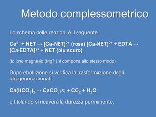 La durezza dell'acqua | PPT