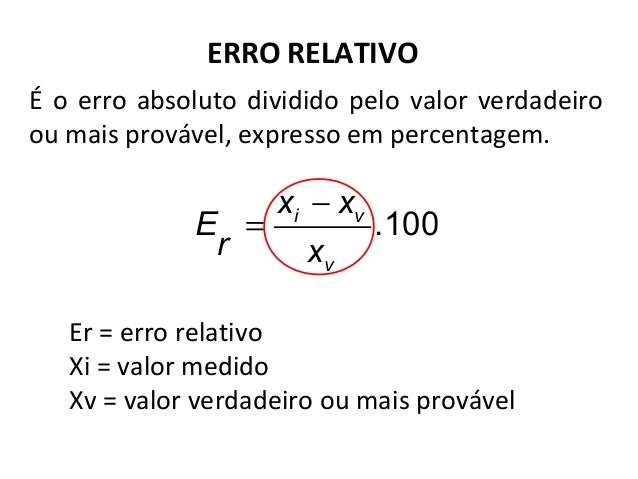Quimica Da Formula Do Erro Absoluto