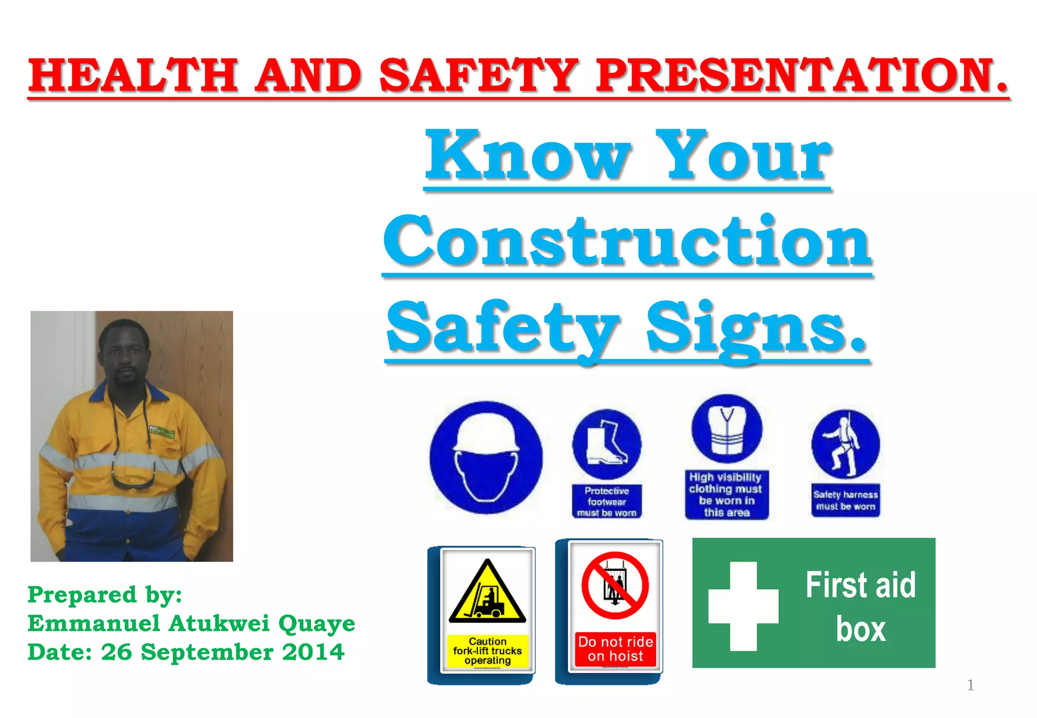 KNOW YOUR CONSTRUCTION SAFETY SIGNS. | PDF