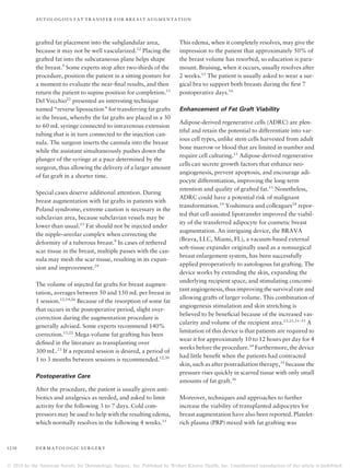 2 Autologous fat transfer for breast augmentation a review. Dermatol ...