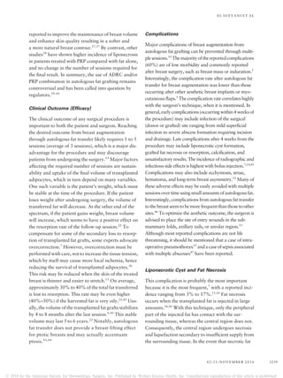 2 Autologous fat transfer for breast augmentation a review. Dermatol ...