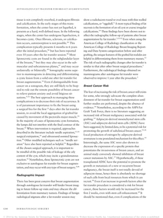 2 Autologous fat transfer for breast augmentation a review. Dermatol ...