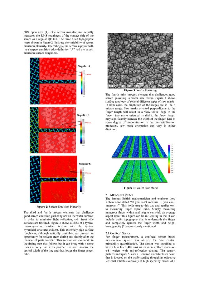 C-SI METALLIZATION PASTE RHEOLOGY AND PRINT METROLOGY TECHNIQUES FOR ...