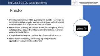Available platforms for Big Data 2.0 | PPT