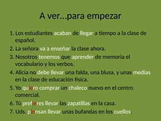 2A Vocabulario con la rutina diaria practica | PPTX