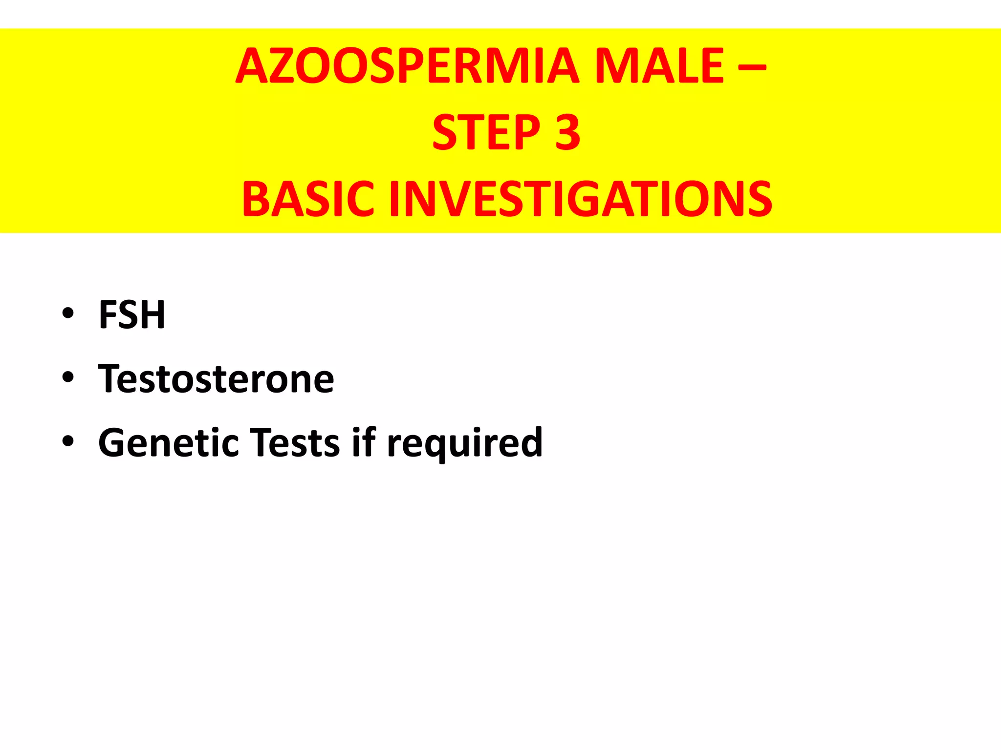 AZOOSPERMIA Management Made Simple : “Stepwise approach” | PPTX